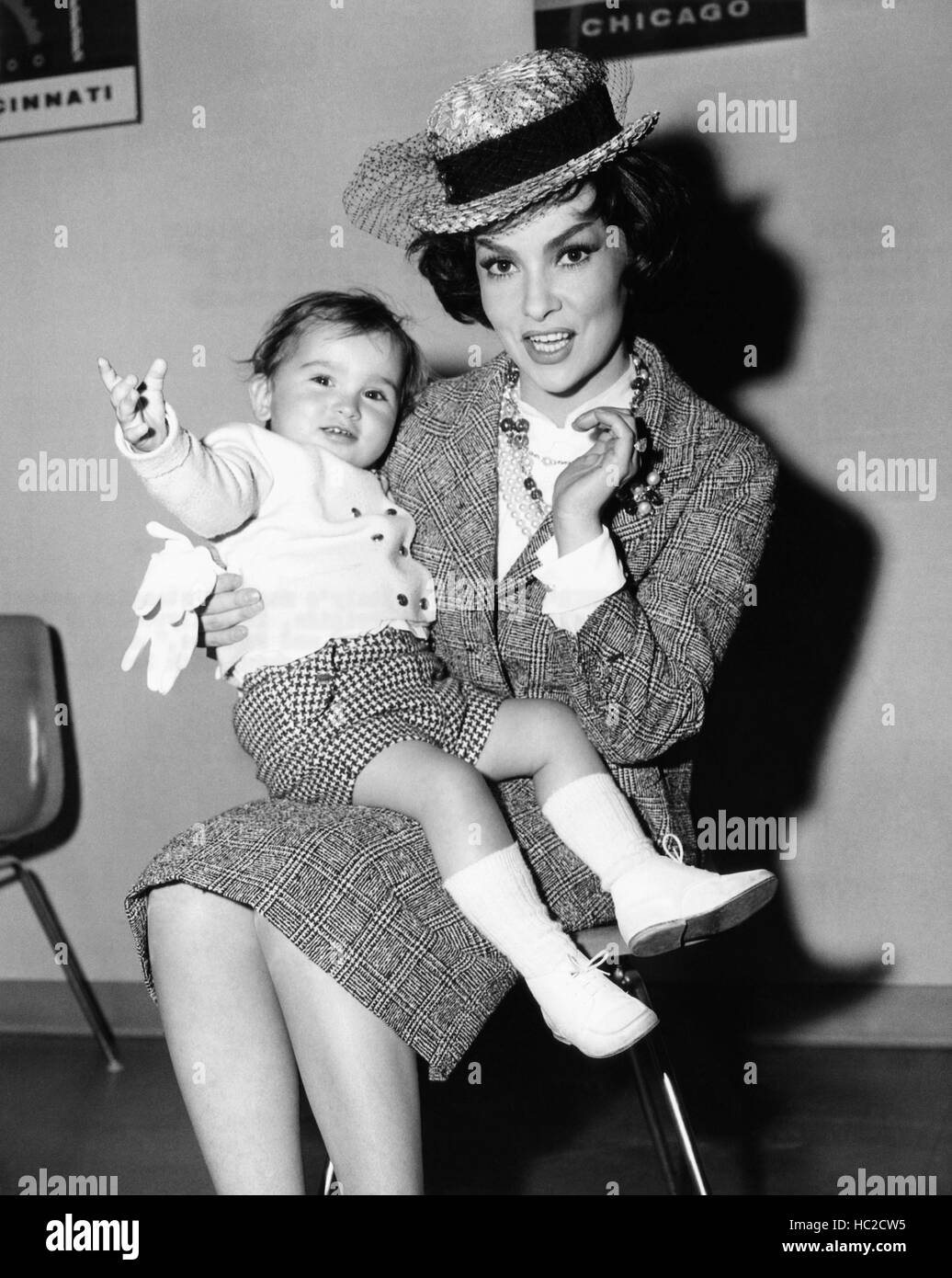 NEVER SO FEW, Gina Lollobrigida, visted on-set by her son, Milko Skofic ...