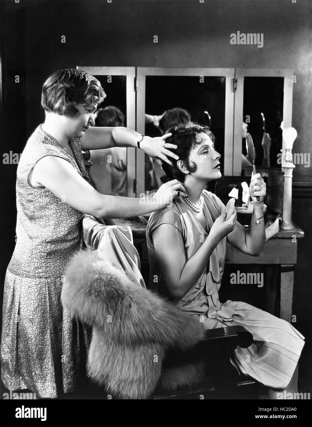 NEW YORK NIGHTS, Norma Talmadge, having her hair done in her dressing ...