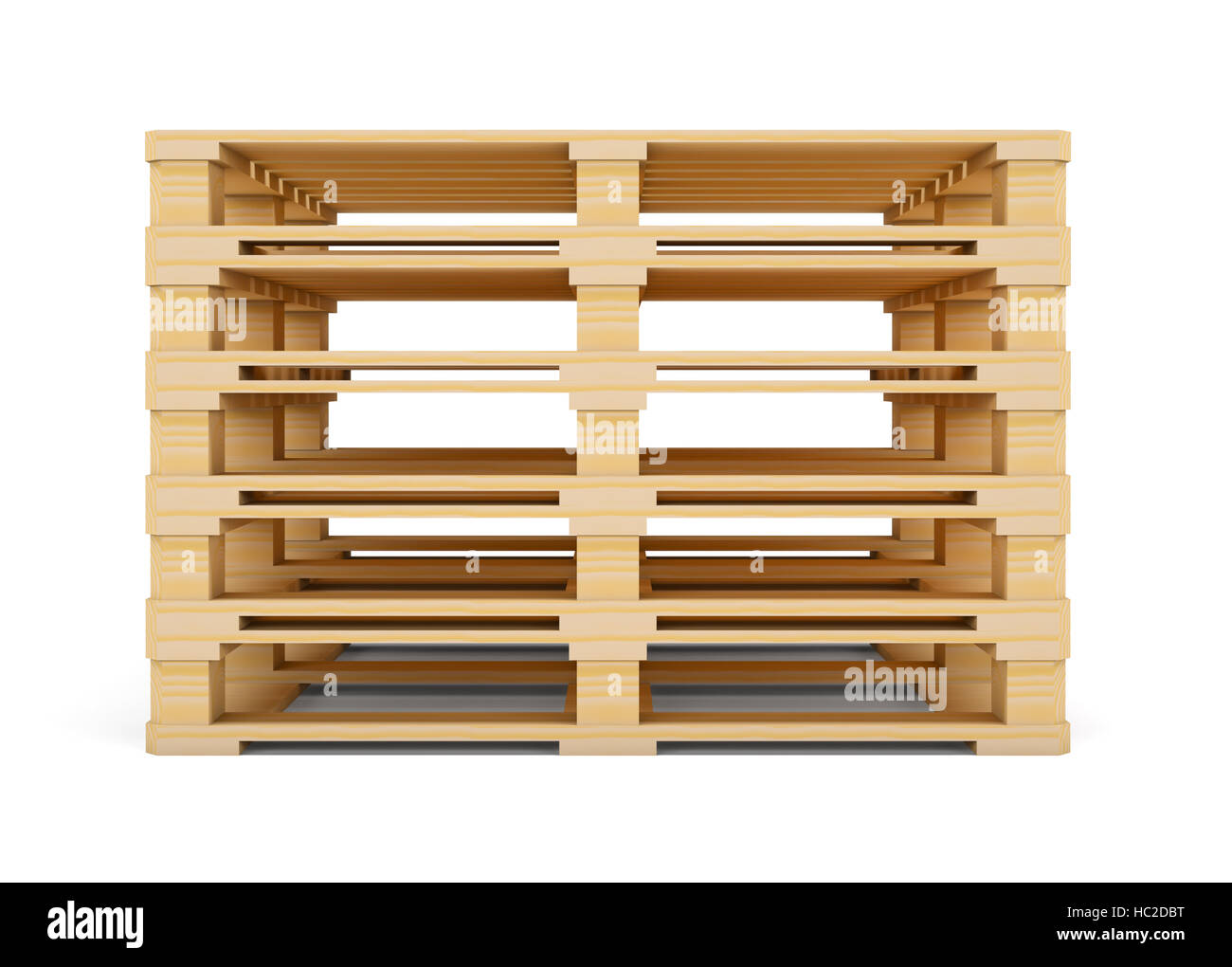 Wooden pallets. Isolated on white Stock Photo - Alamy