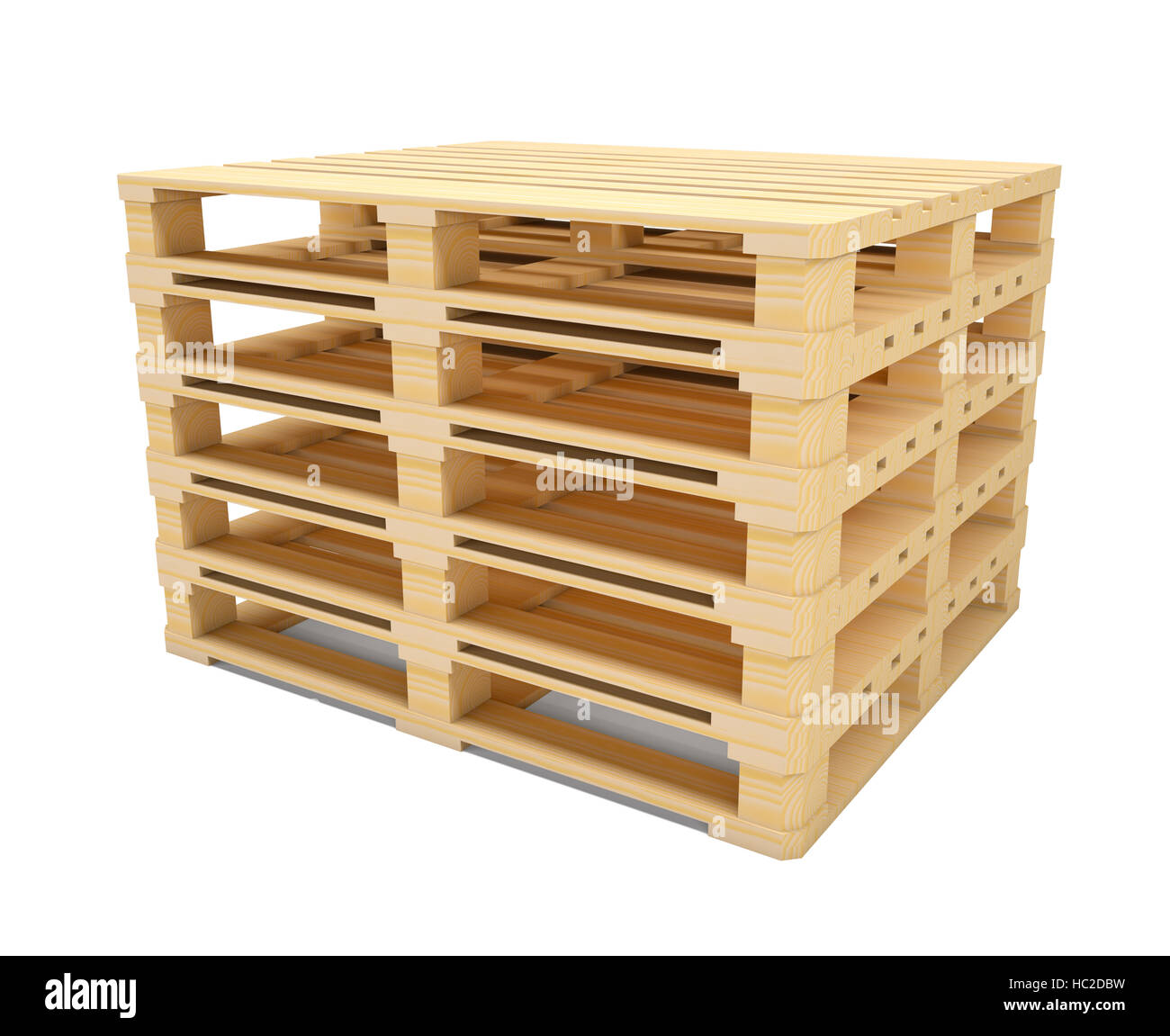 Euro palette stack isolated on white background Stock Photo - Alamy