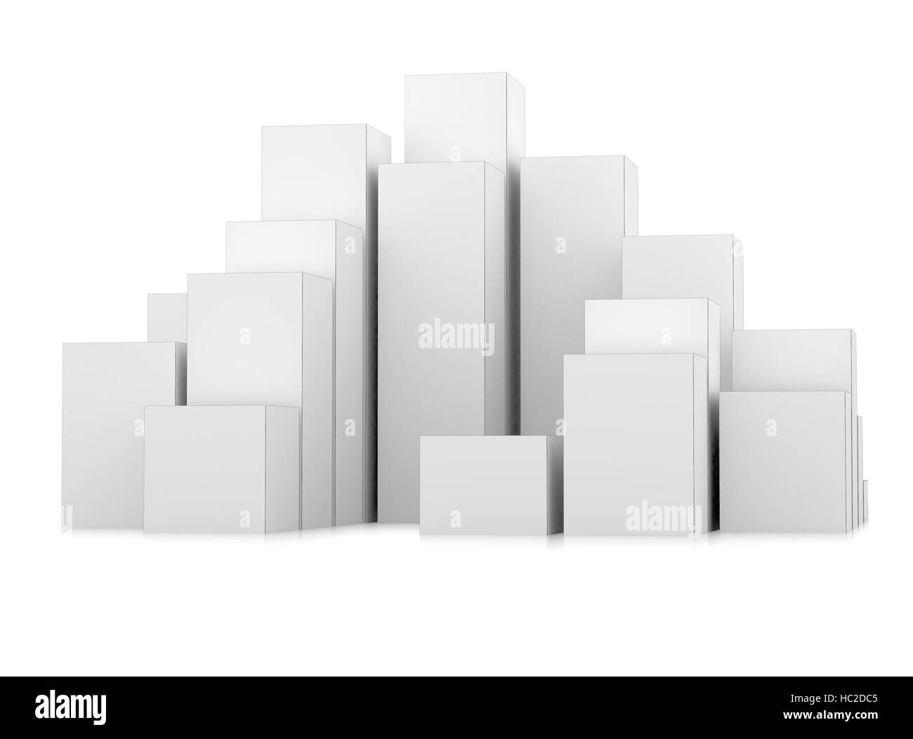 Abstract 3d illustration of white boxes Stock Photo - Alamy