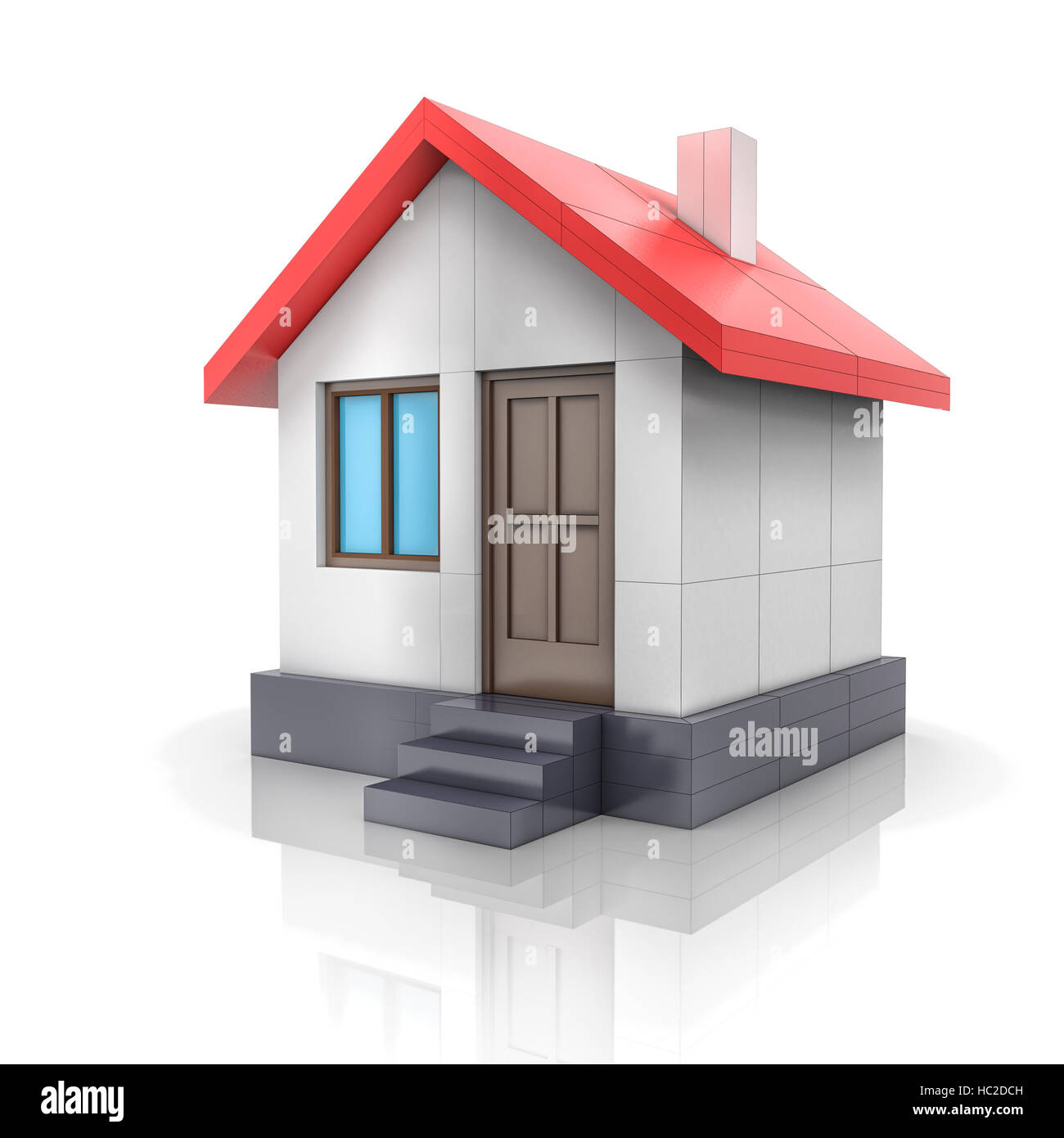 House project. Drawing turns into 3d model Stock Photo - Alamy