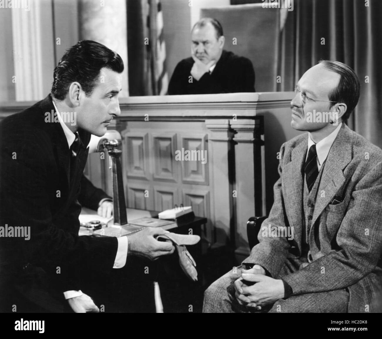 A NIGHT OF ADVENTURE, from left, Tom Conway, Emory Parnell, Byron ...