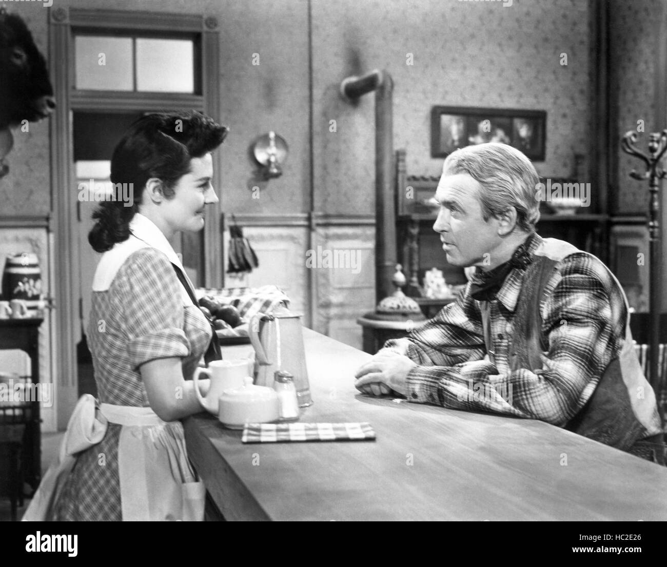 NIGHT PASSAGE, from left: Dianne Foster, James Stewart, 1957 Stock ...