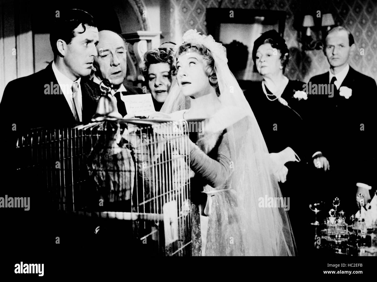 THE NIGHT WE GOT THE BIRD. front from left: Brian Rix, Dora Bryan ...