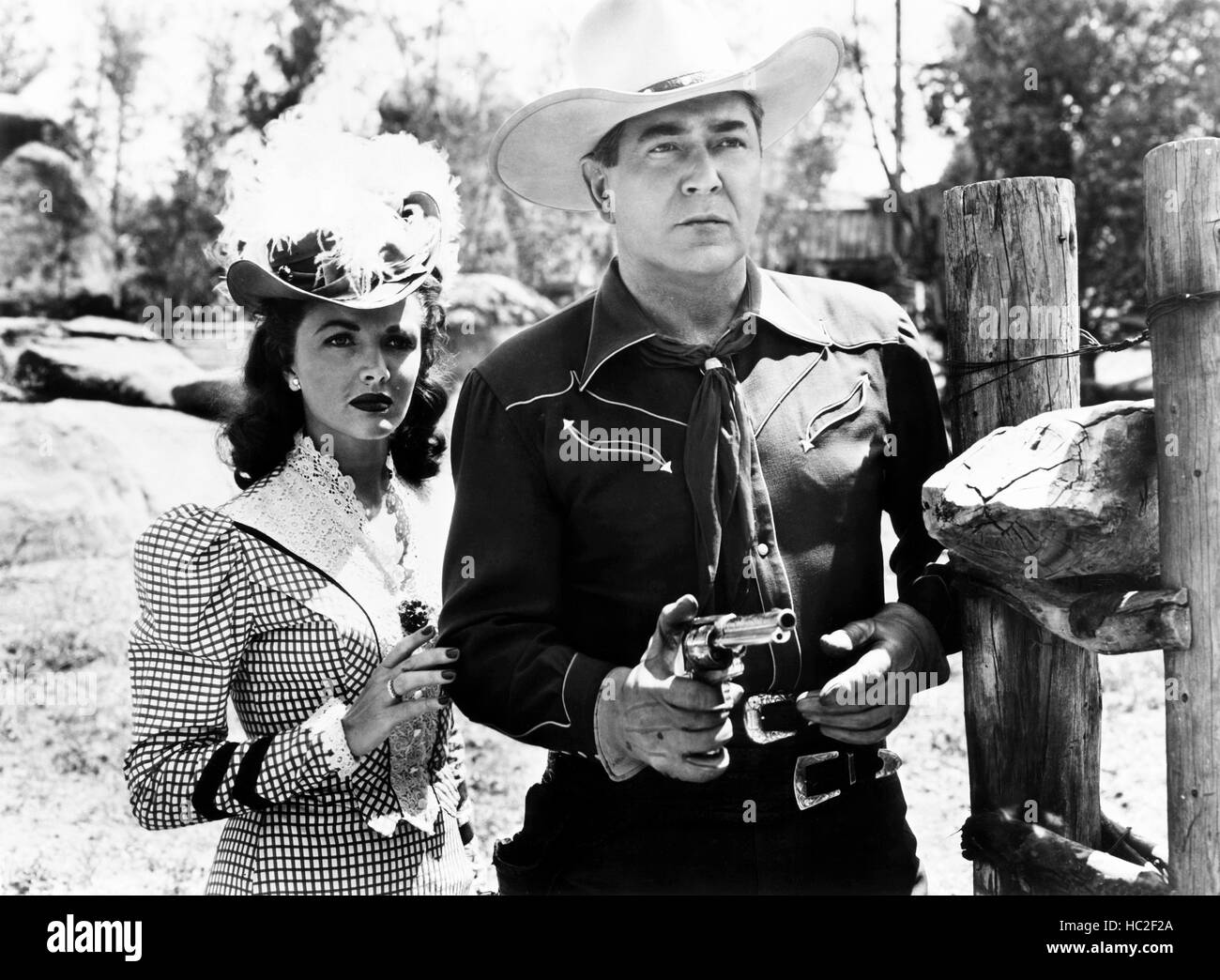 OKLAHOMA JUSTICE, from left, Phyllis Coates, Johnny Mack Brown, 1951 ...