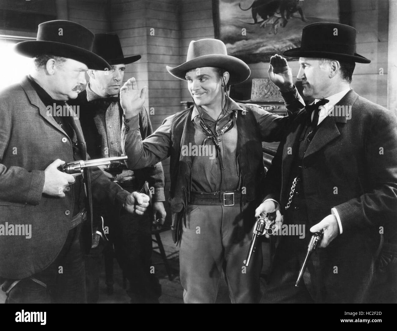 THE OKLAHOMA KID, front from left: George Chesebro, James Cagney ...