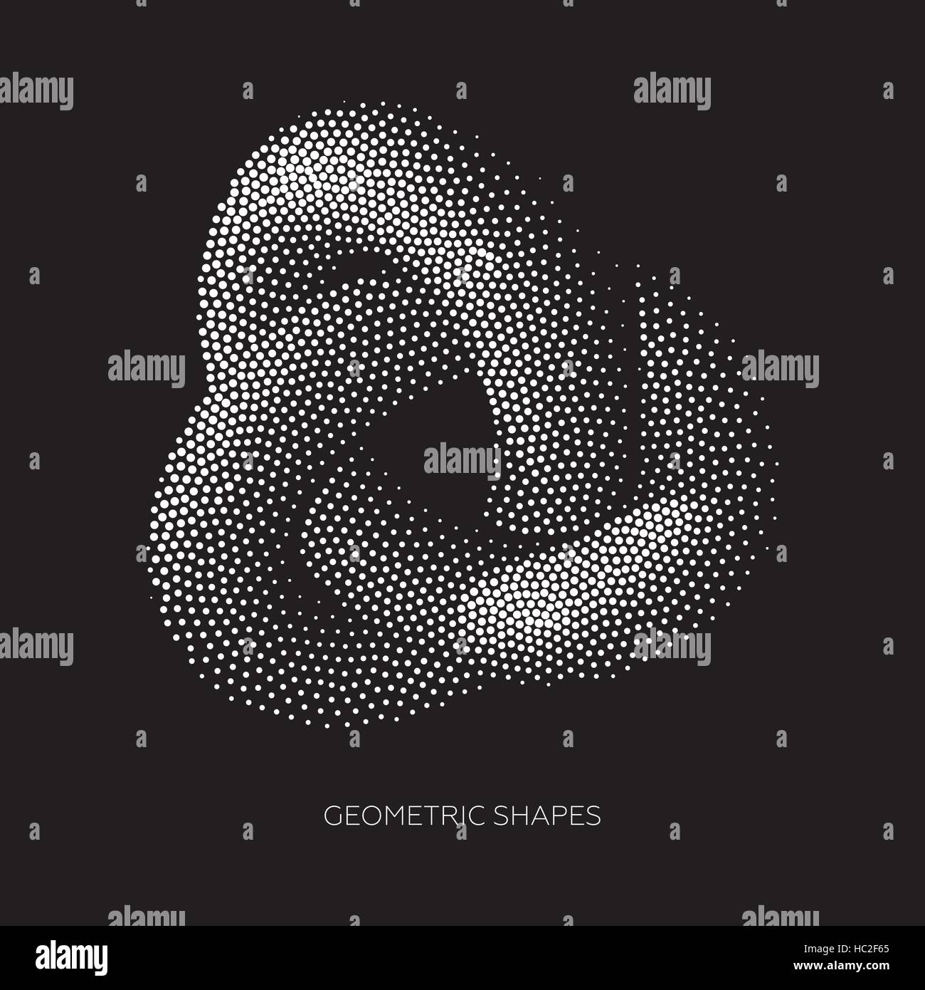 Three-dimensional geometric figures collected from points Stock Vector ...