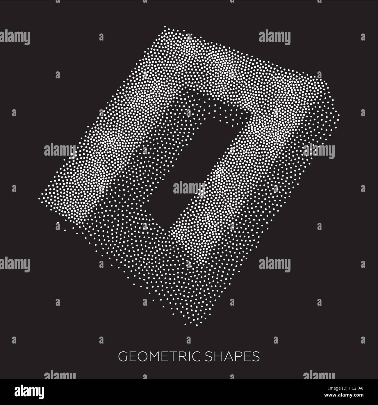 Three-dimensional geometric figures collected from points Stock Vector ...