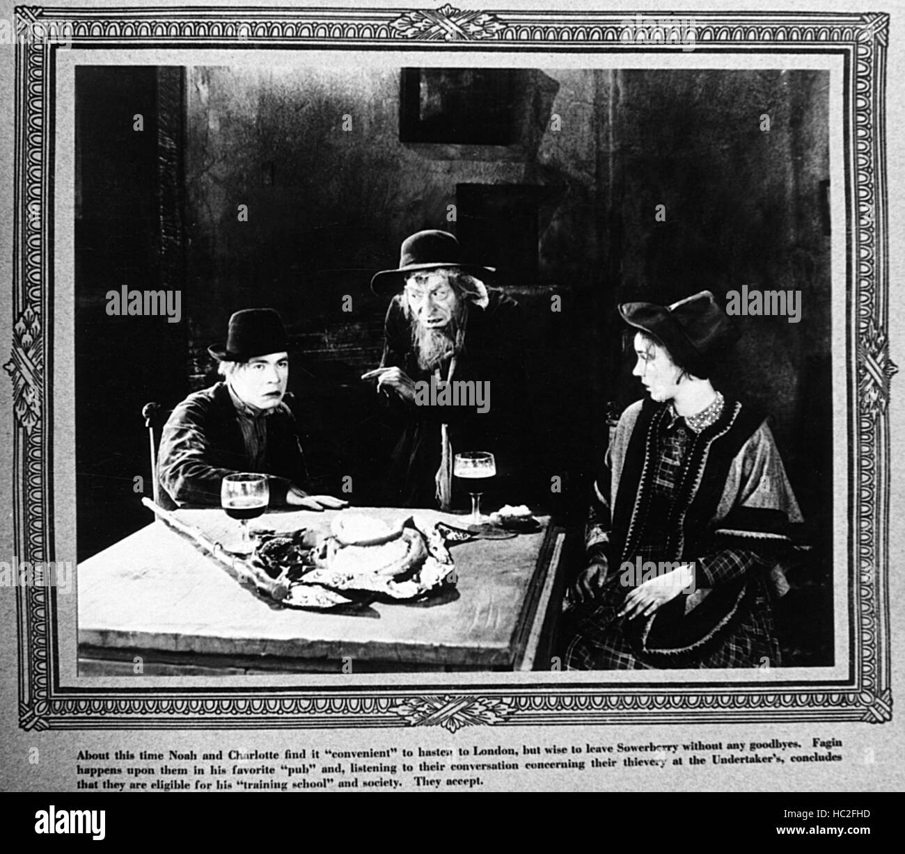 OLIVER TWIST, from left: Lewis Sargent, Lon Chaney Sr, Joan Standing ...