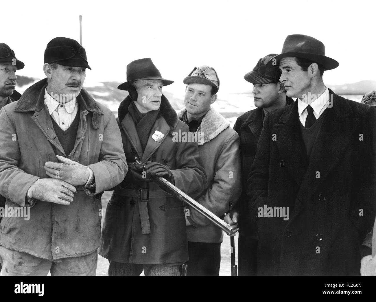 ON DANGEROUS GROUND, Ward Bond, Ian Wolfe, Robert Ryan, 1952 Stock ...