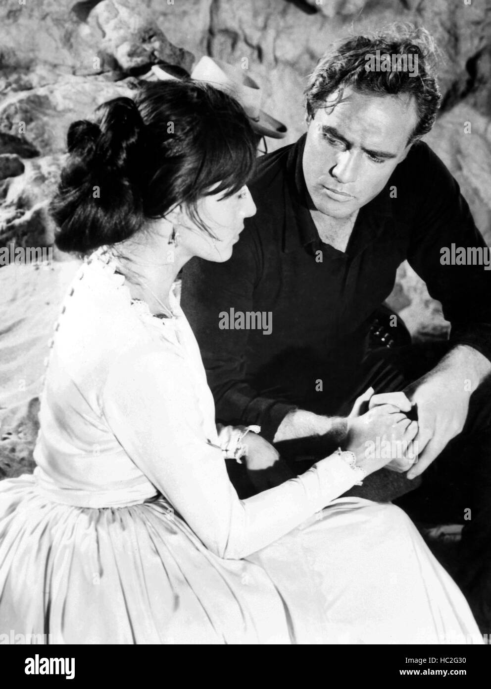 ONE-EYED JACKS, from left, Pina Pellicer, Marlon Brando, 1961 Stock ...