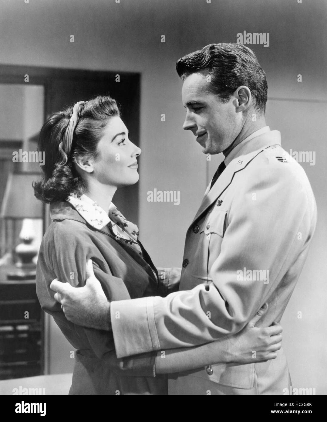 ON THE THRESHOLD OF SPACE, from left, Virginia Leith, Guy Madison, 1956 ...