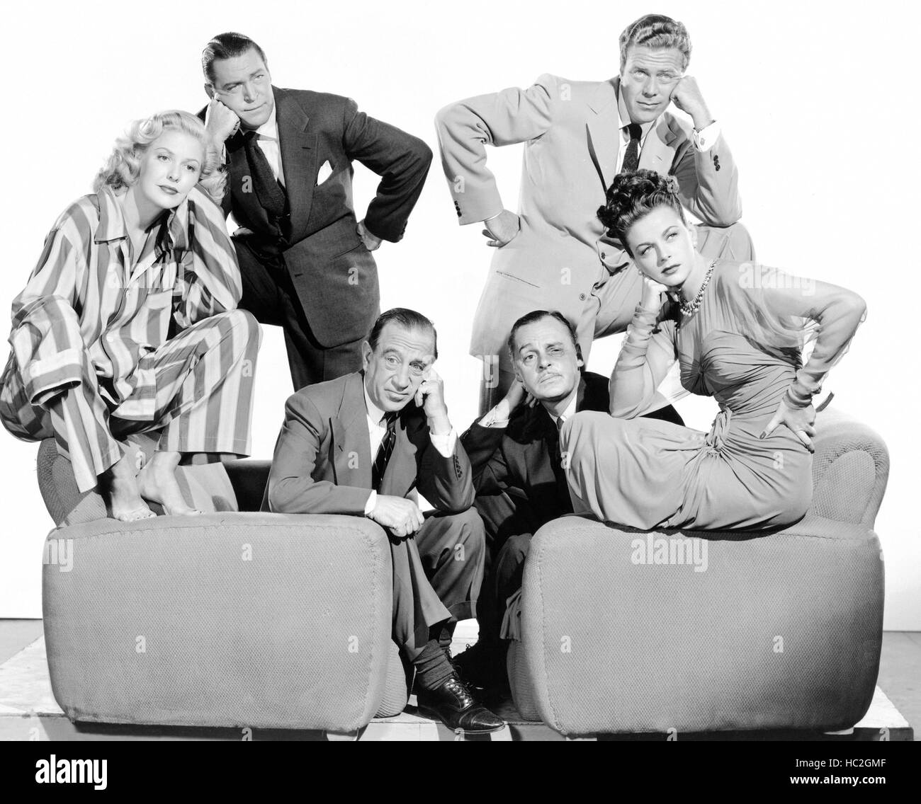 ONE WAY TO LOVE, from left, Janis Carter, Chester Morris, Hugh Herbert ...