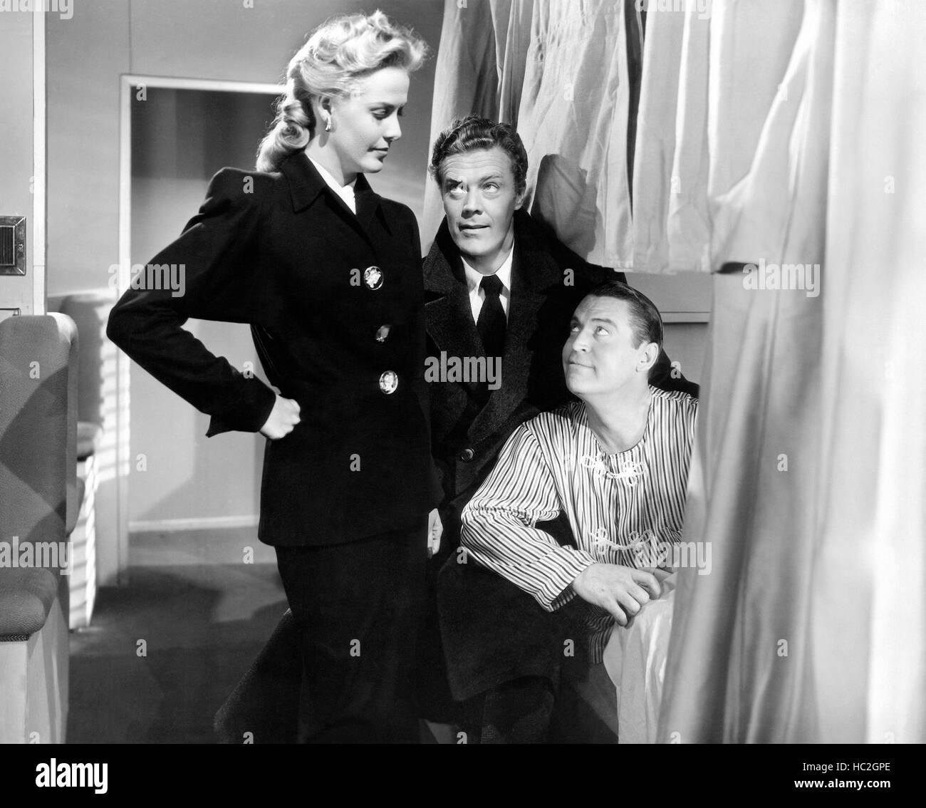 ONE WAY TO LOVE, from left: Janis Carter, Willard Parker, Chester ...