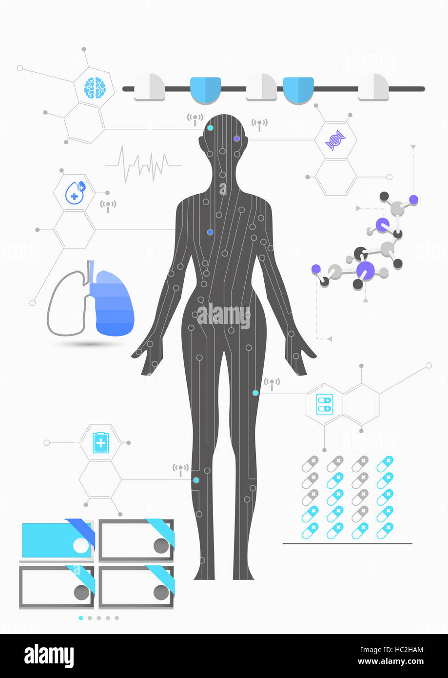 Infographic illustration related to biotechnology Stock Photo - Alamy