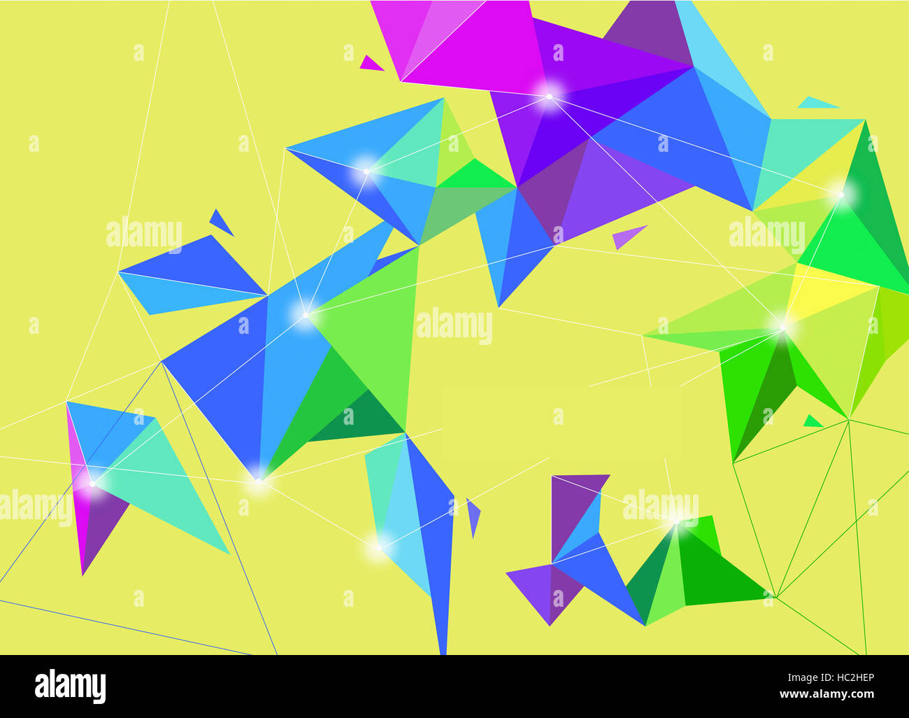 Abstract geometric polygons with meshes Stock Photo - Alamy