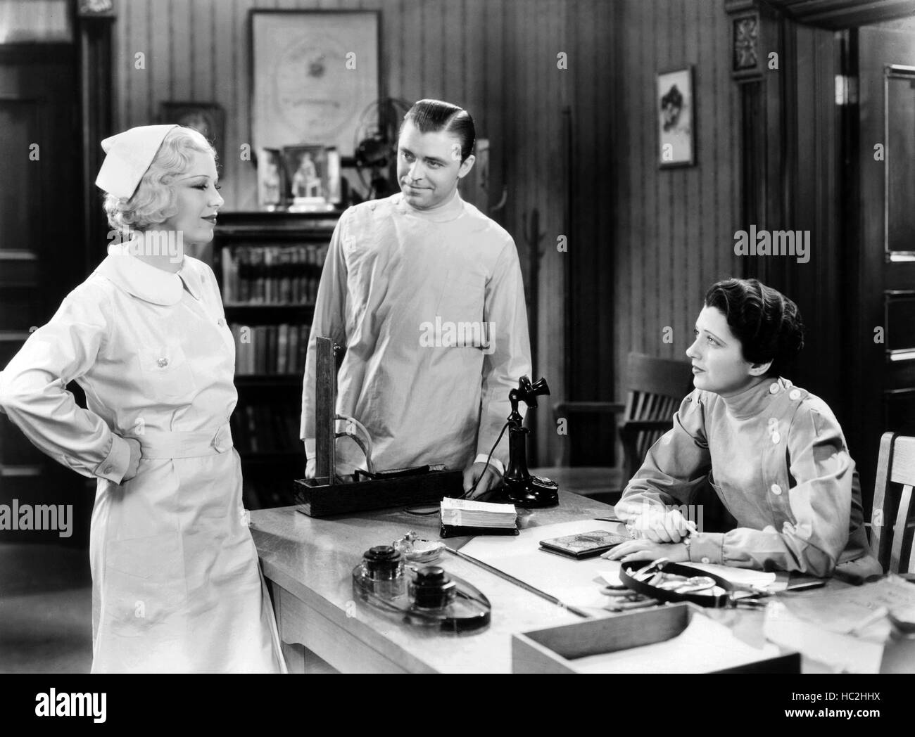 MARY STEVENS, M.D., from left, Glenda Farrell, Lyle Talbot, Kay Francis ...