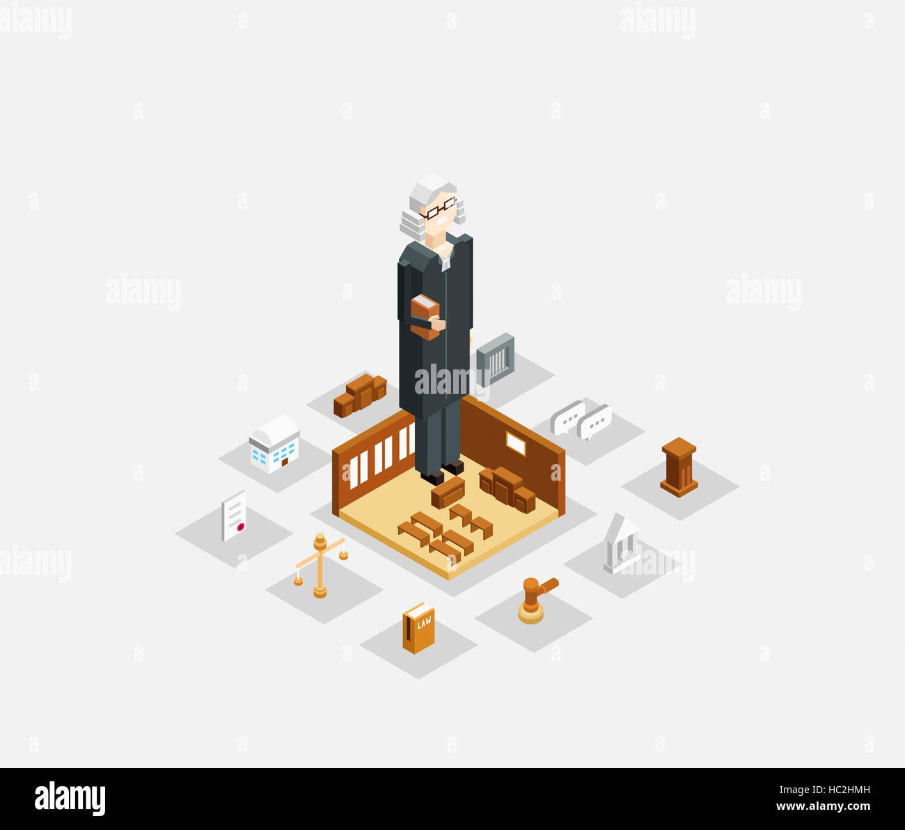 Judge standing in courthouse hi-res stock photography and images - Alamy
