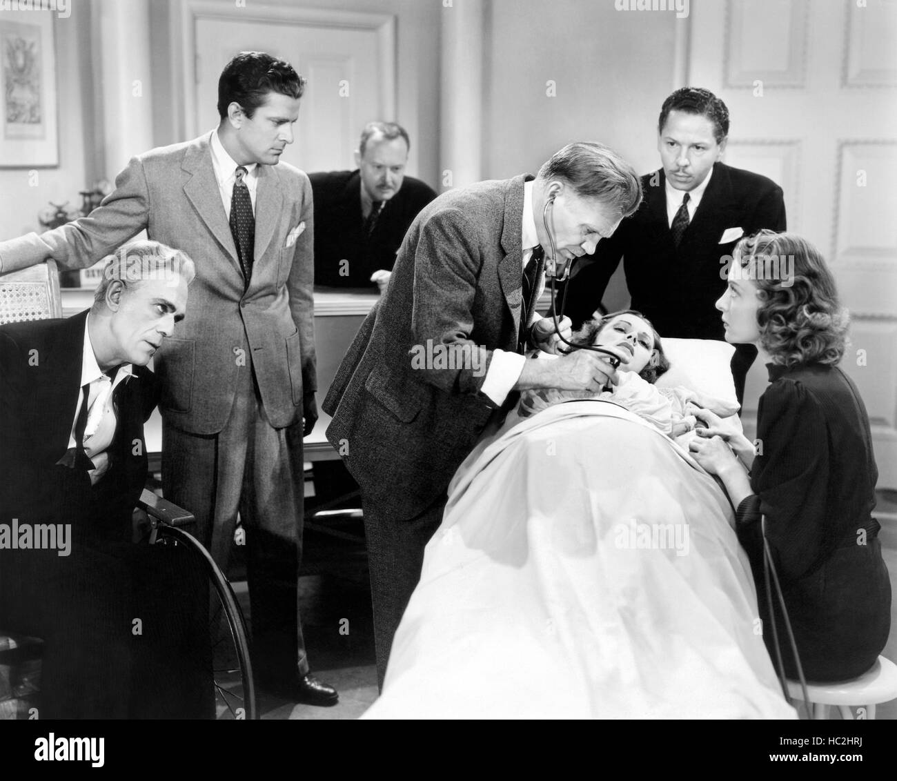 THE MAN THEY COULD NOT HANG, from left: Boris Karloff, Robert Wilcox ...