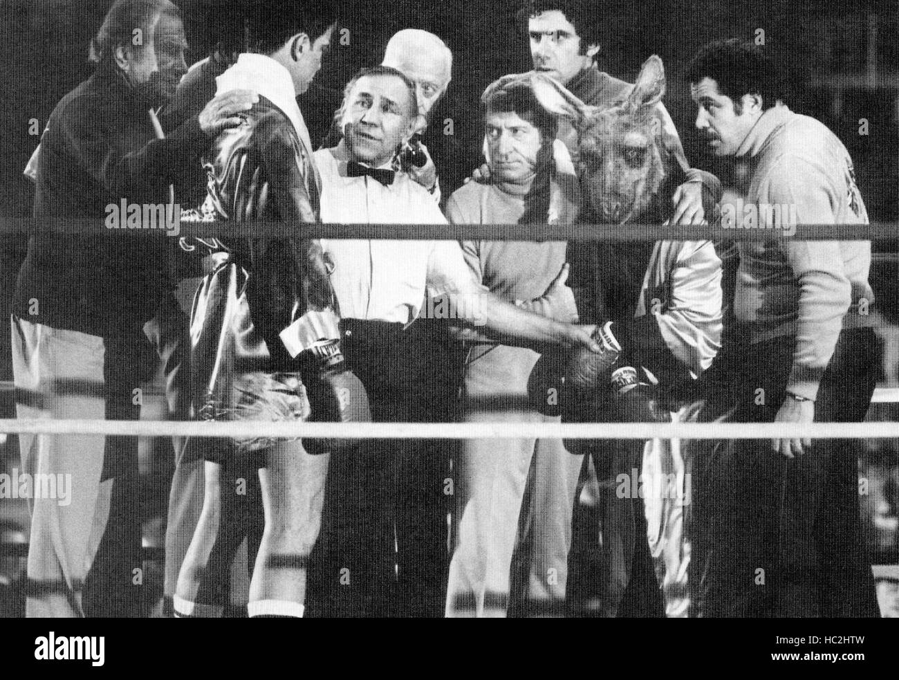 MATILDA, right of referee from left: Clive Revill, Ellitt Gould, Art ...