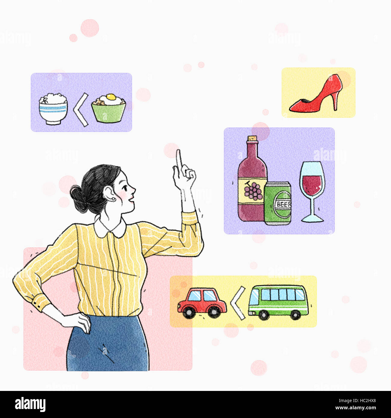 Lifestyle of unmarried woman Stock Photo - Alamy