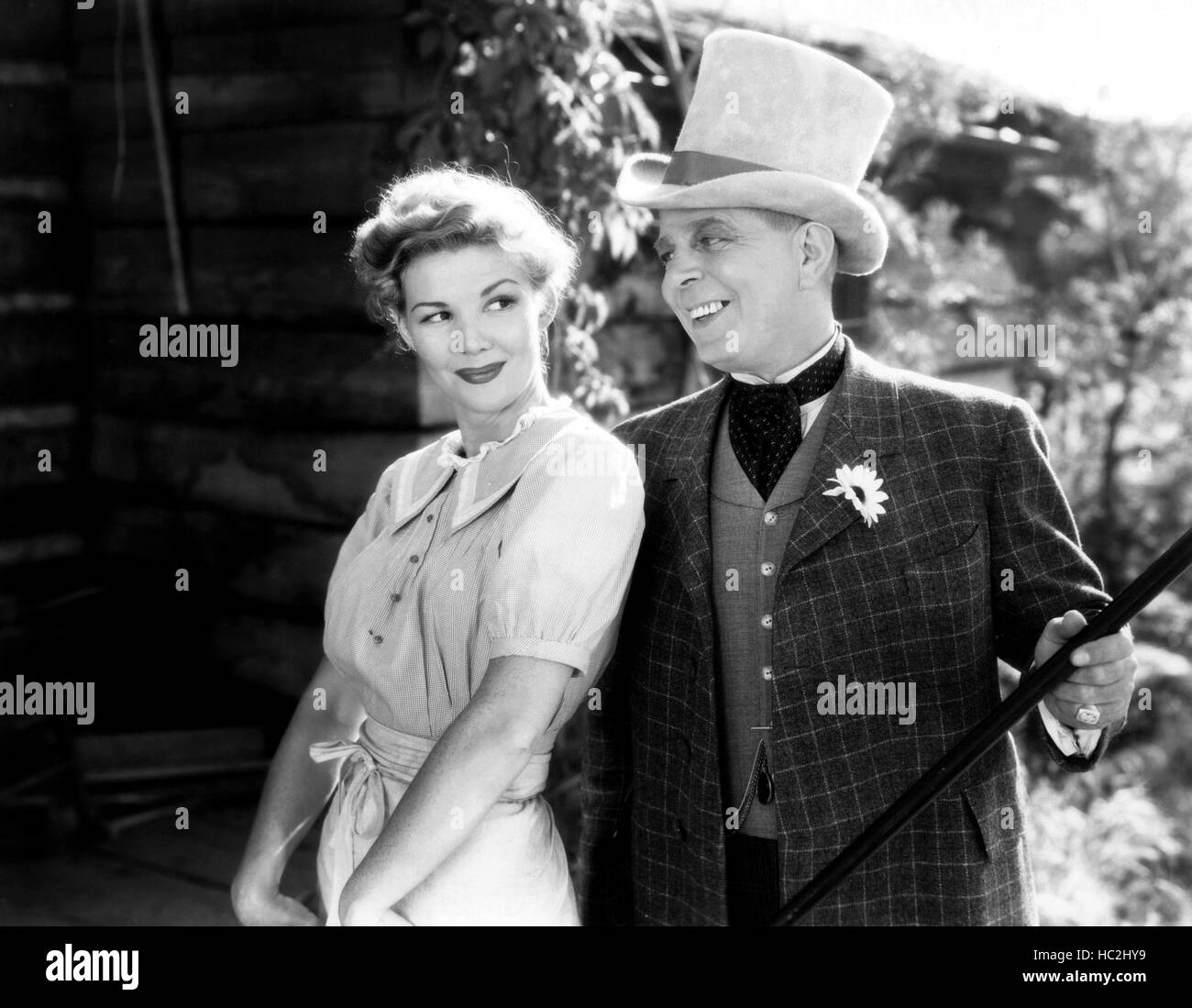 MARKED TRAILS, from left, Veda Ann Borg, Hoot Gibson, 1944 Stock Photo ...