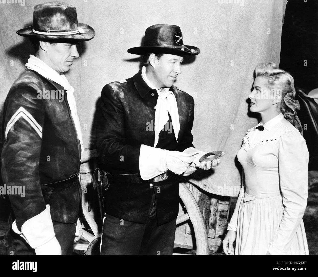 THE MAVERICK, from left: Robert Bray, Bill Elliott, Phyllis Coates ...