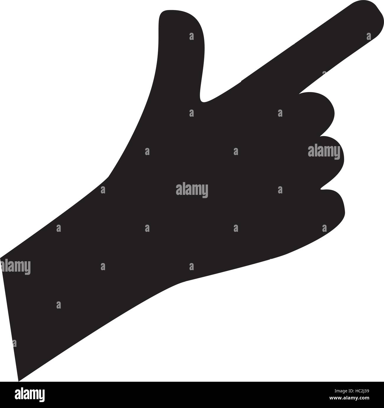 Human hand silhouette Stock Vector Image & Art - Alamy