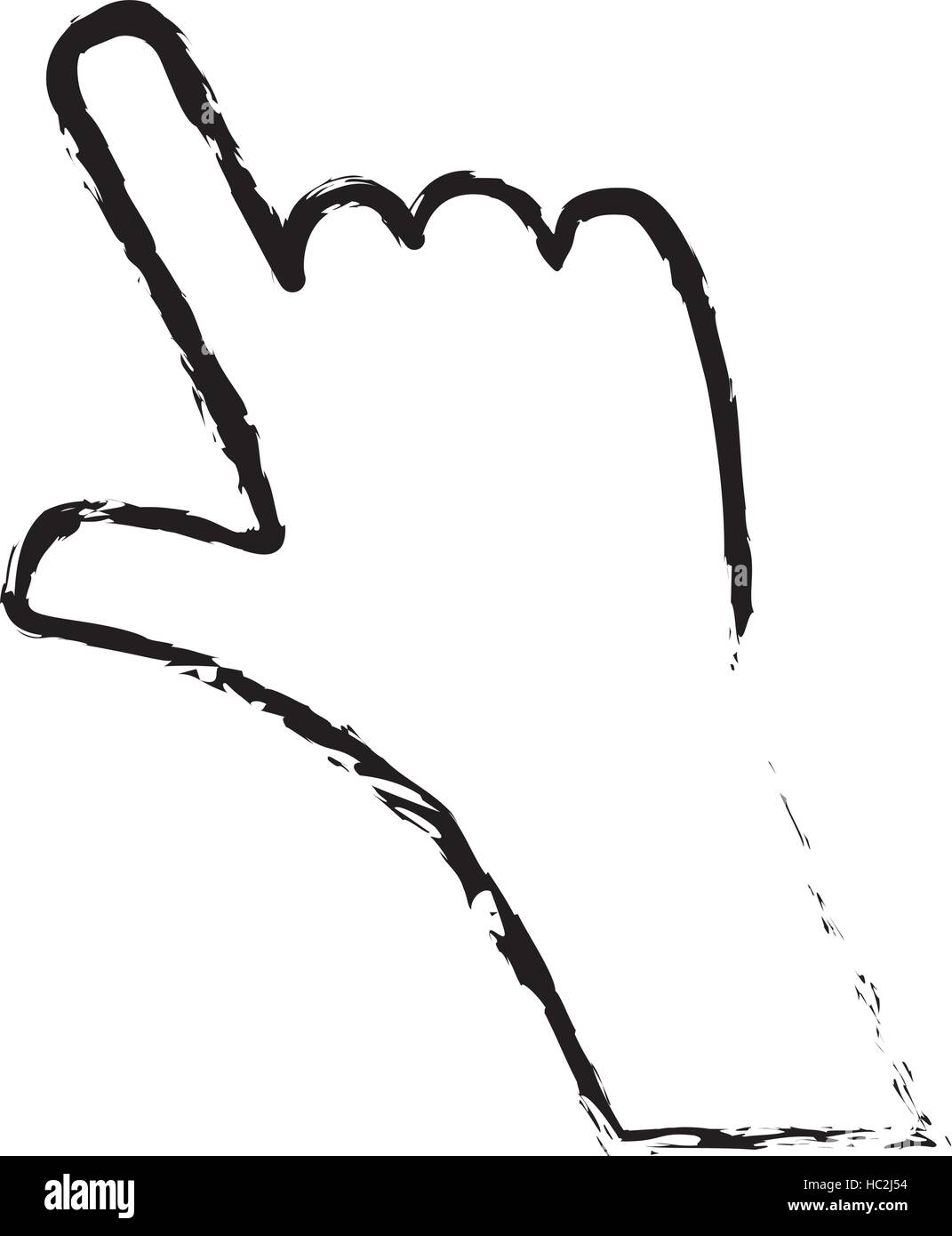 Human hand silhouette Stock Vector Image & Art - Alamy