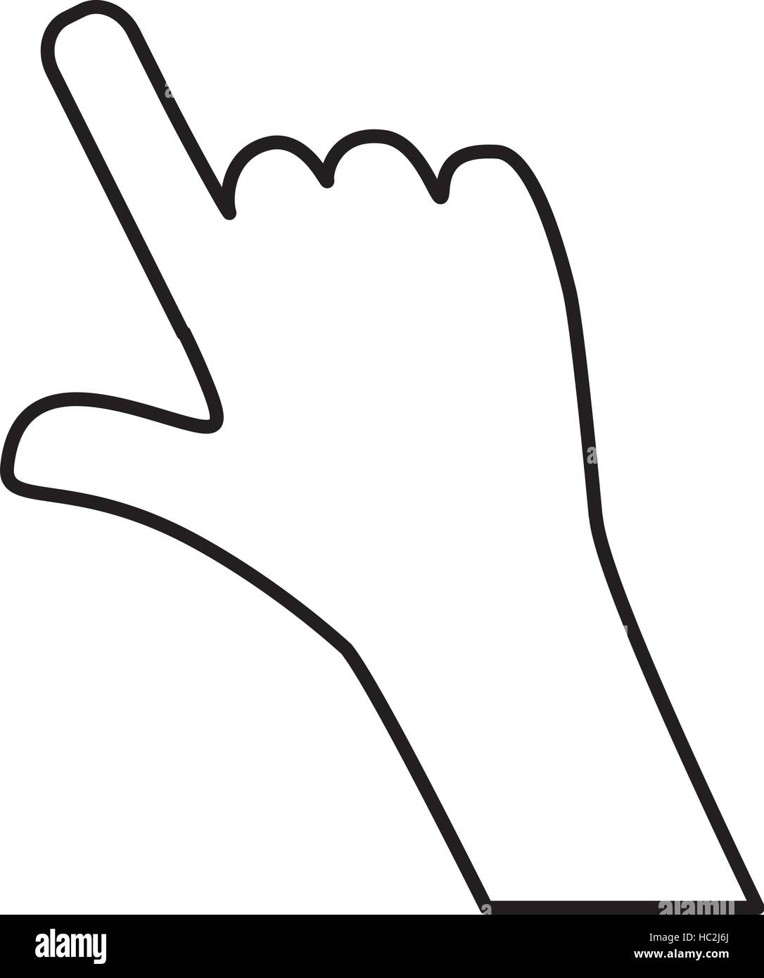 Human hand silhouette Stock Vector Image & Art - Alamy