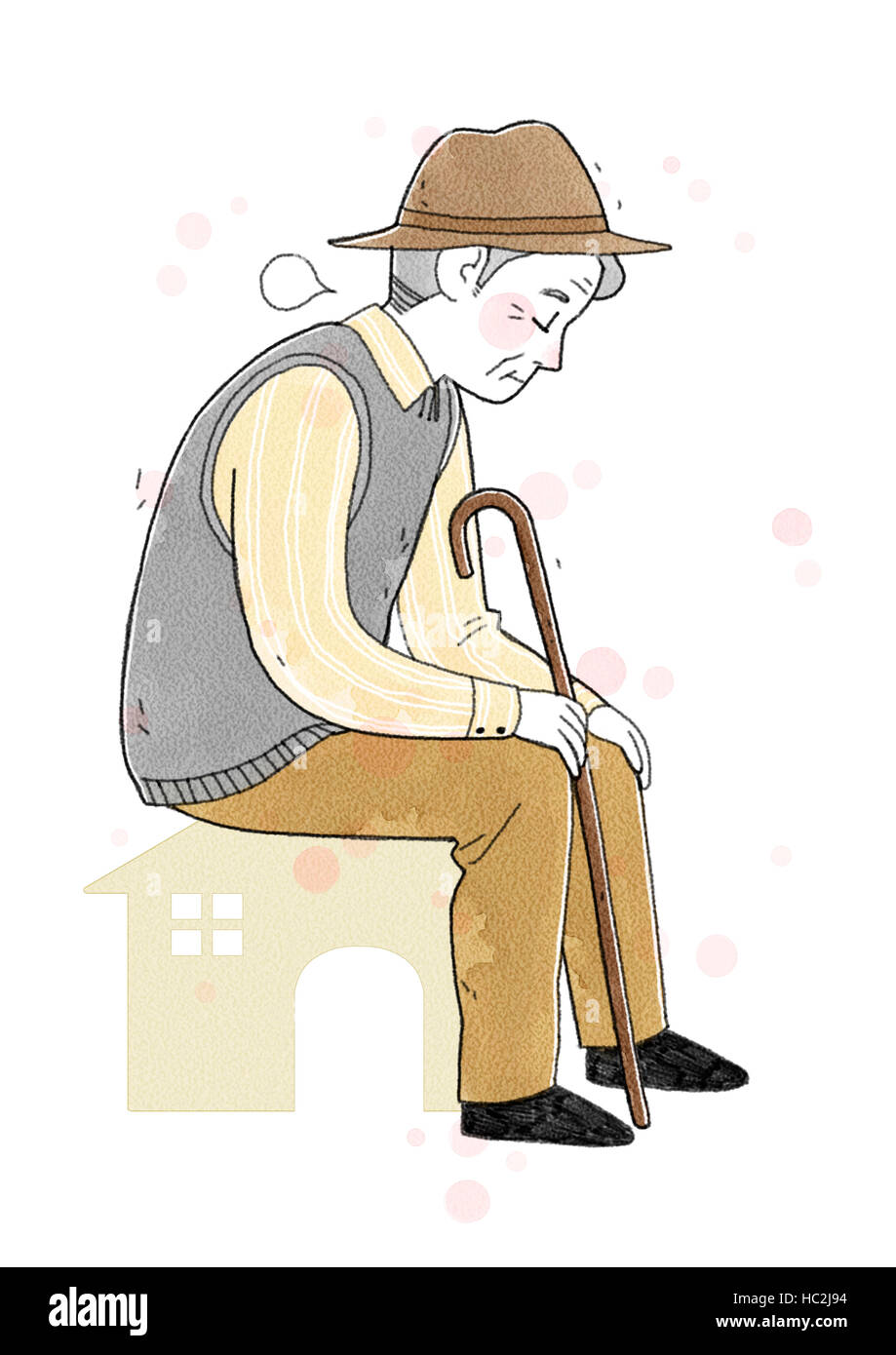 Neglected class of senior man suffering from poverty Stock Photo - Alamy