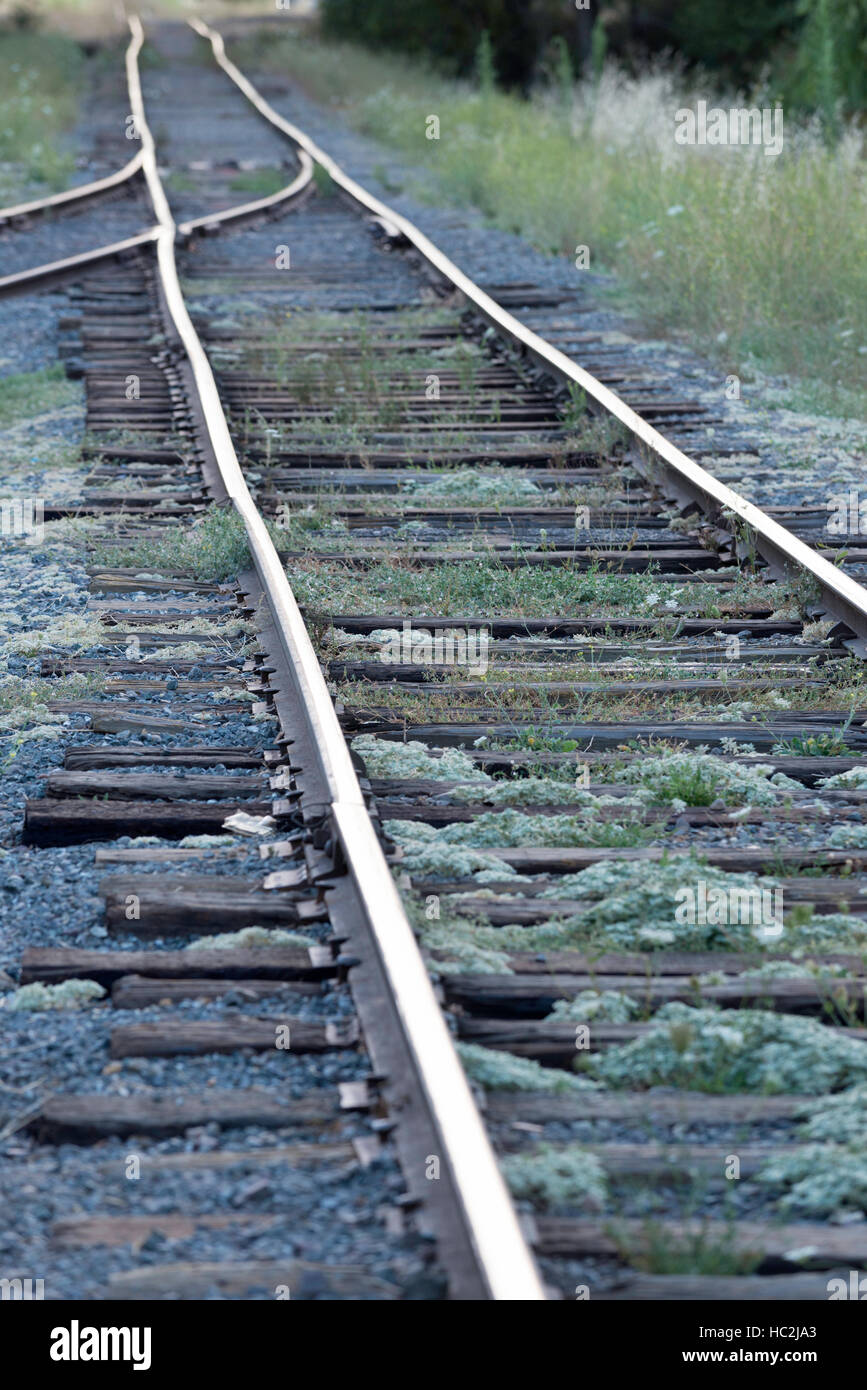 Railroad tracks, Willits, California Stock Photo - Alamy