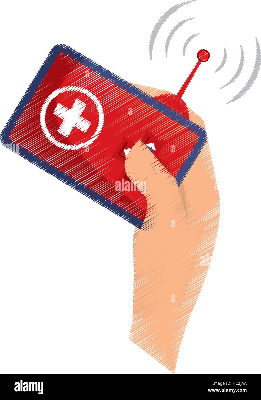 Red drone remote control Stock Vector Images - Alamy