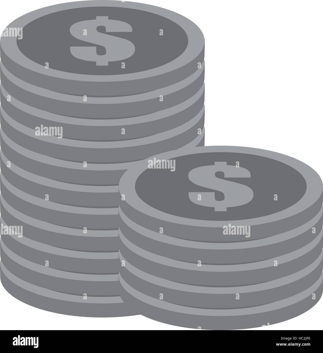 coins stack money gray color Stock Vector Image & Art - Alamy