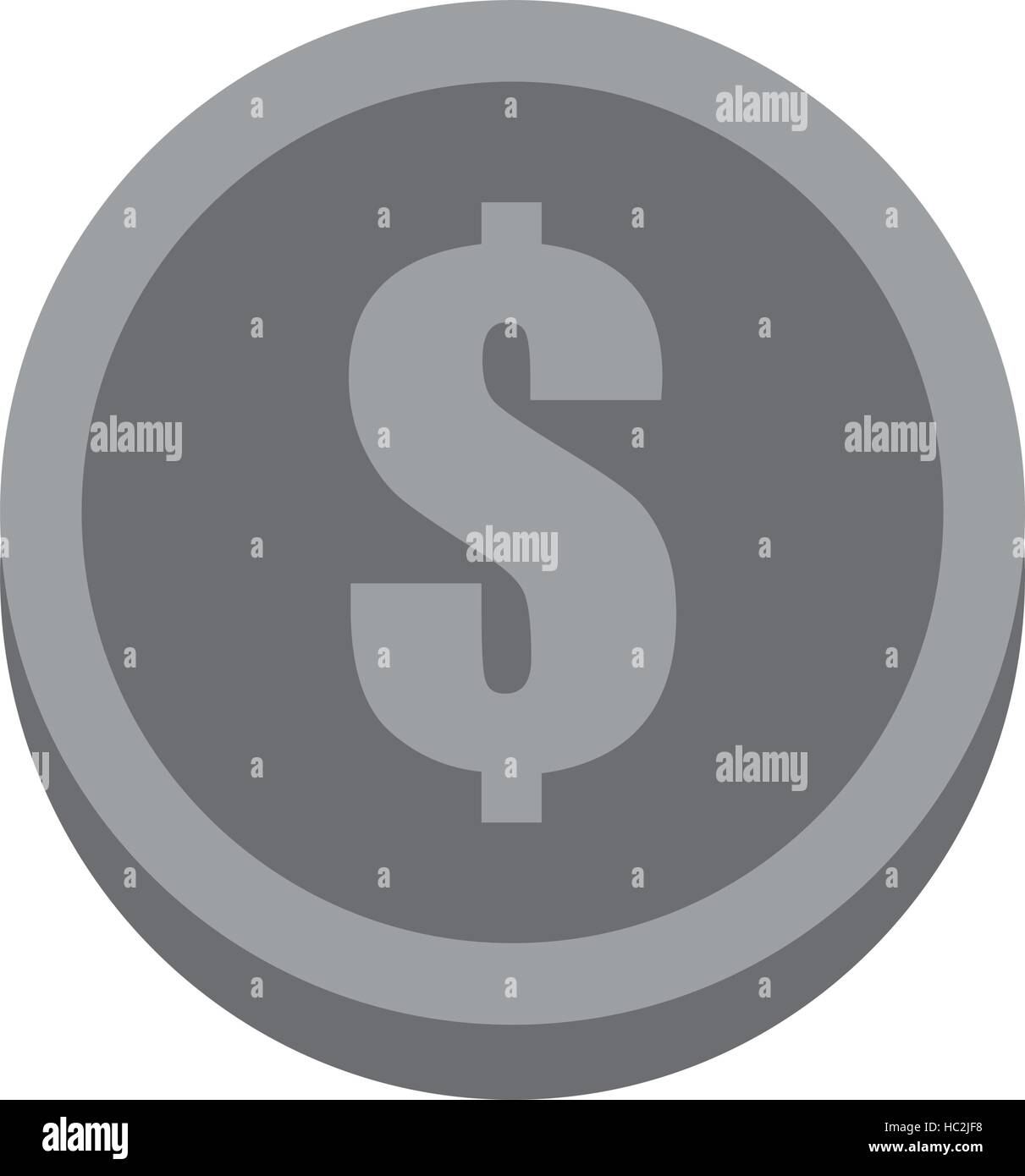 coin dollar money currency gray color Stock Vector Image & Art - Alamy