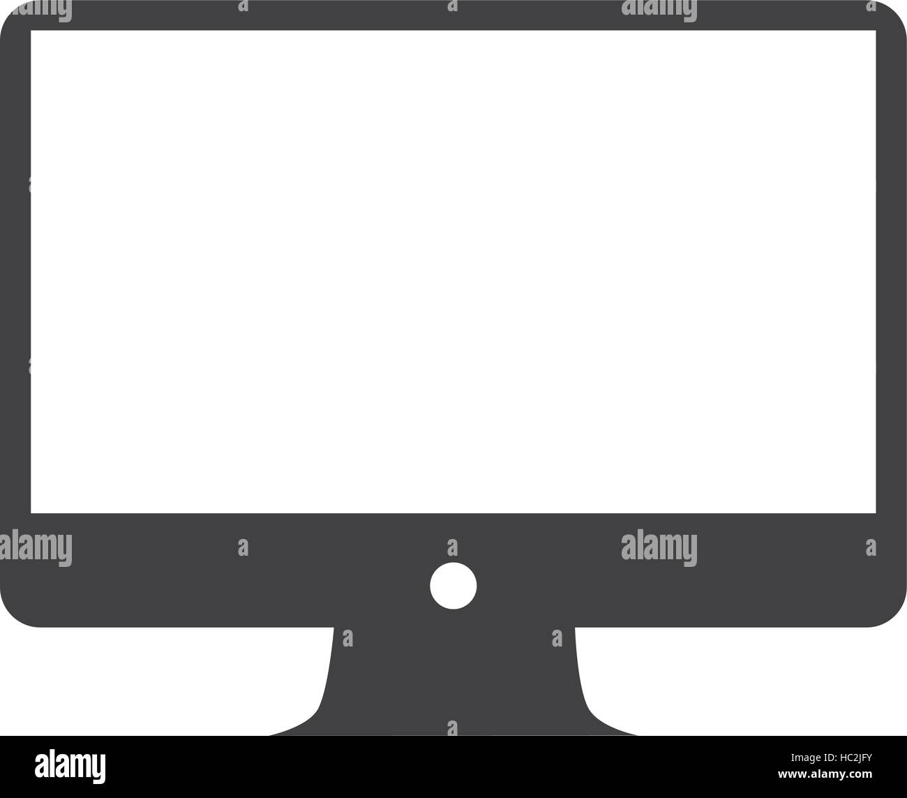 computer screen monitor technology white screen Stock Vector Image ...