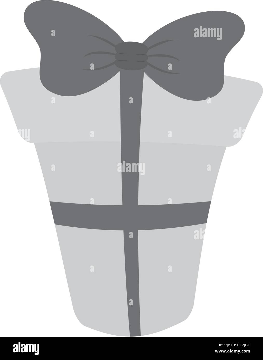 gift box with ribbon gray color Stock Vector Image & Art - Alamy