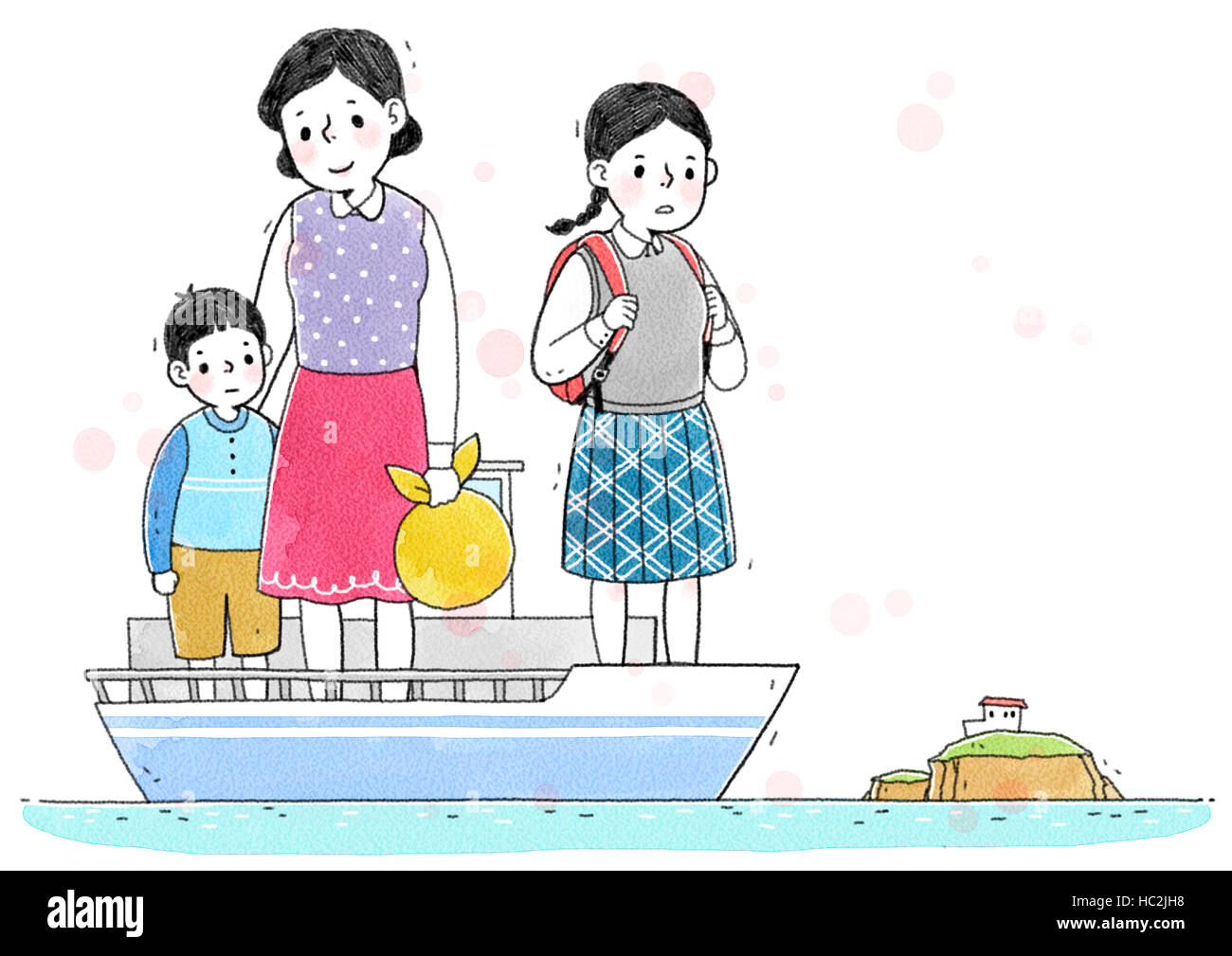 Neglected class of single mother family at island Stock Photo - Alamy