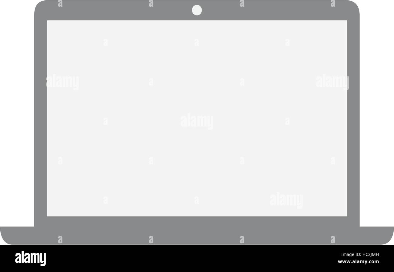 laptop technology electronic gadget gray color Stock Vector Image & Art ...
