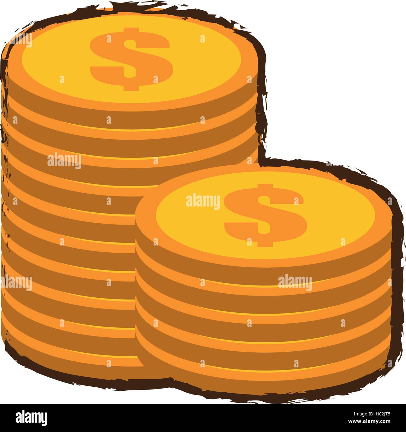 coins stack money sketch Stock Vector Image & Art - Alamy