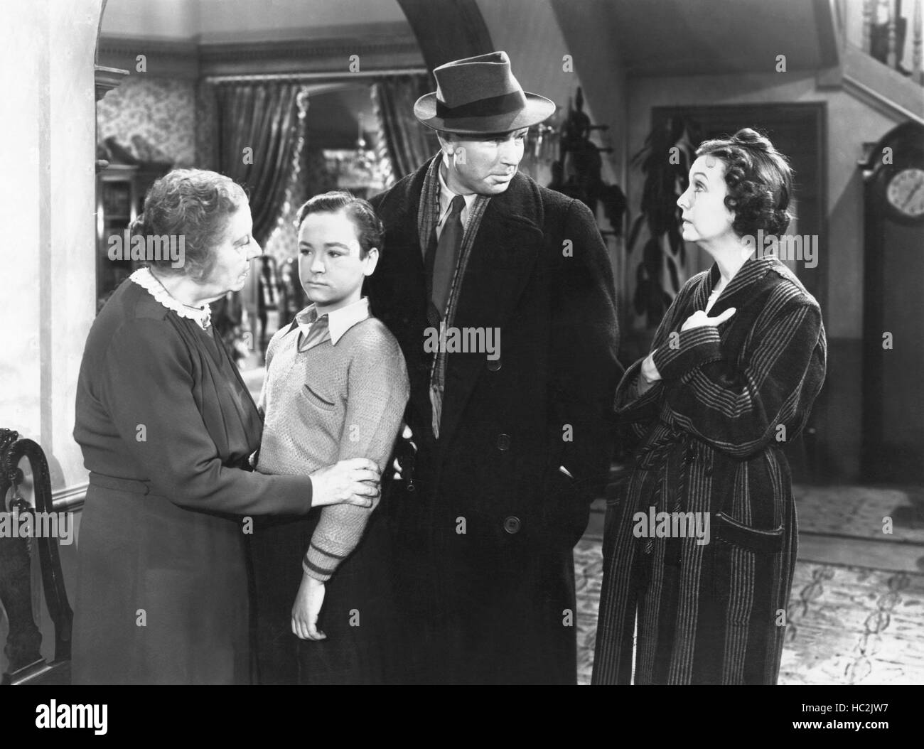 MICKEY THE KID, from left: Jessie Ralph, Tommy Ryan, Bruce Cabot, Zasu ...
