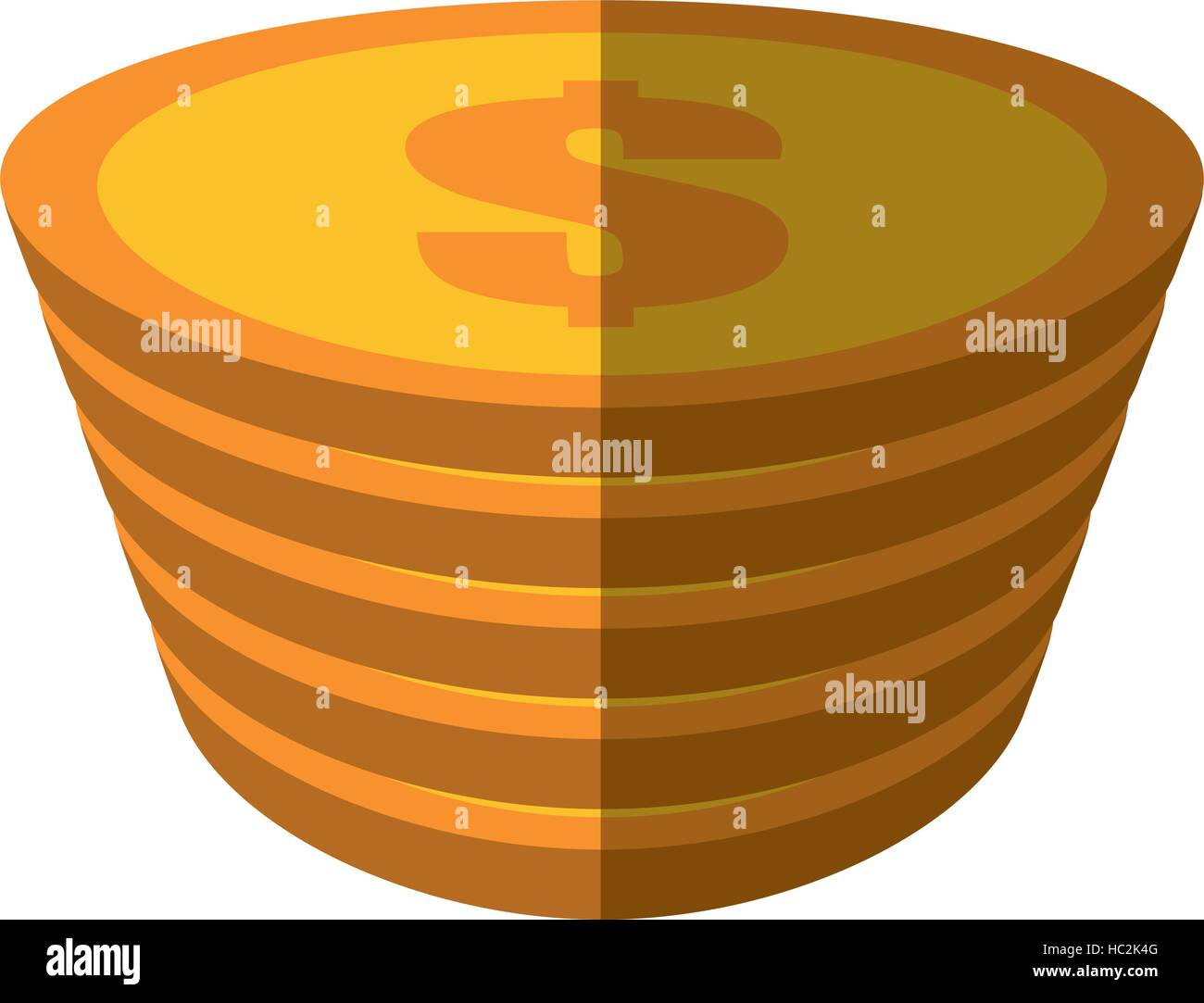 golden coin pile dollar color shadow Stock Vector Image & Art - Alamy
