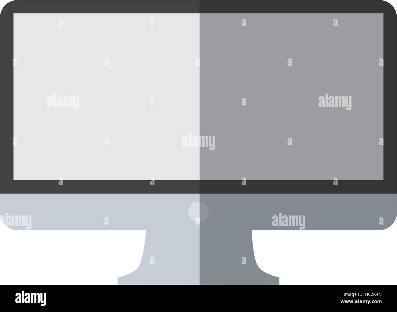 computer screen monitor technology color shadow Stock Vector Image ...