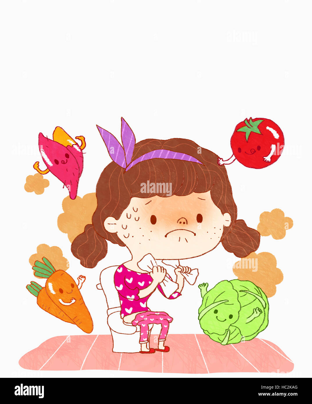 Woman suffering from constipation Stock Photo - Alamy