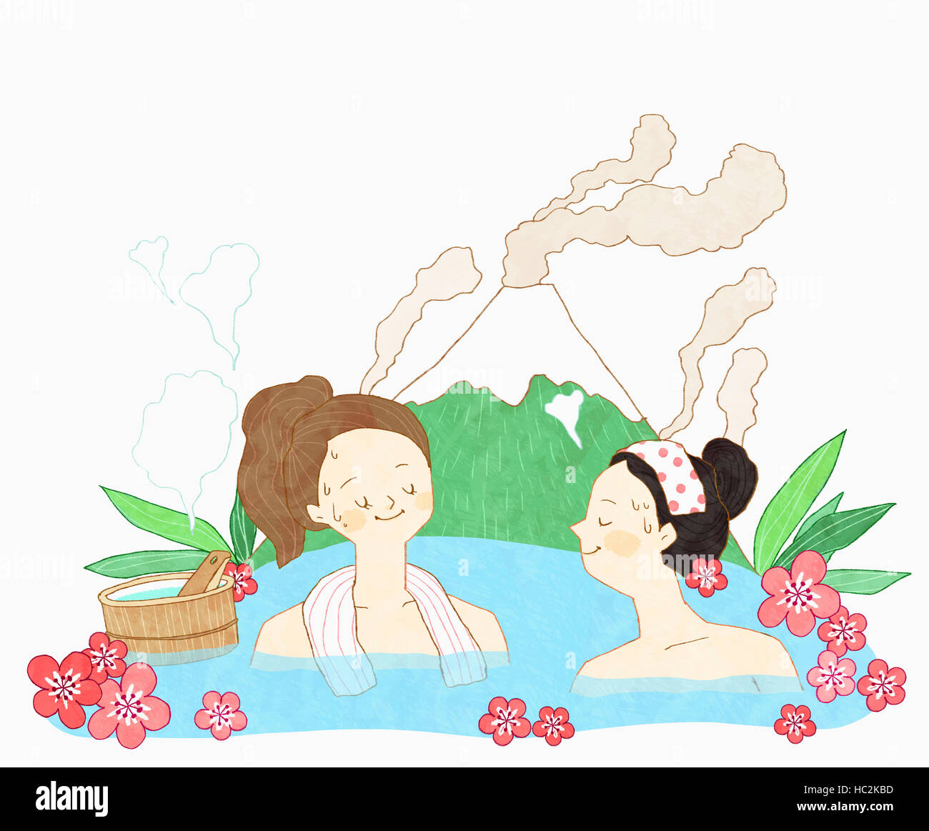 Japan hot spring women hi-res stock photography and images - Alamy
