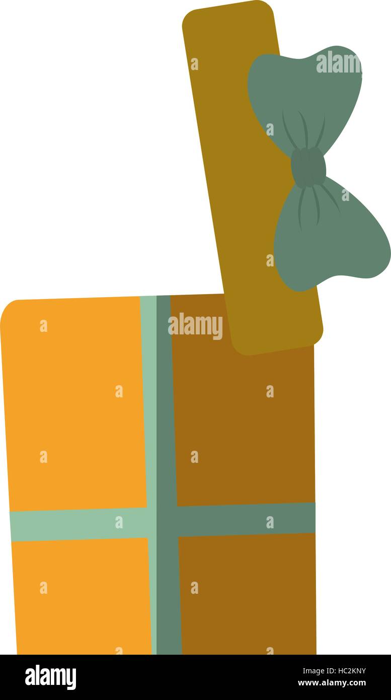 yellow open gift boxes with bow color shadow Stock Vector Image & Art ...