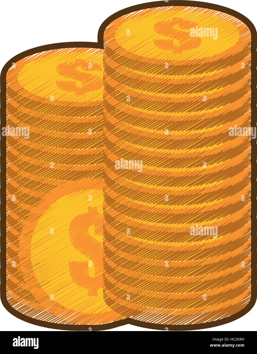 drawing coins stack money golden Stock Vector Image & Art - Alamy