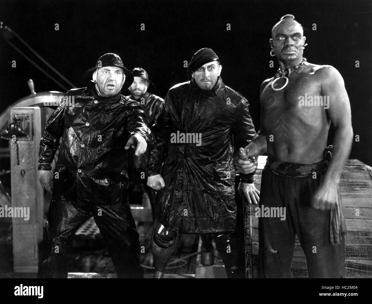 MOBY DICK, Walter Long, John Barrymore, Noble Johnson, 1930 Stock Photo ...