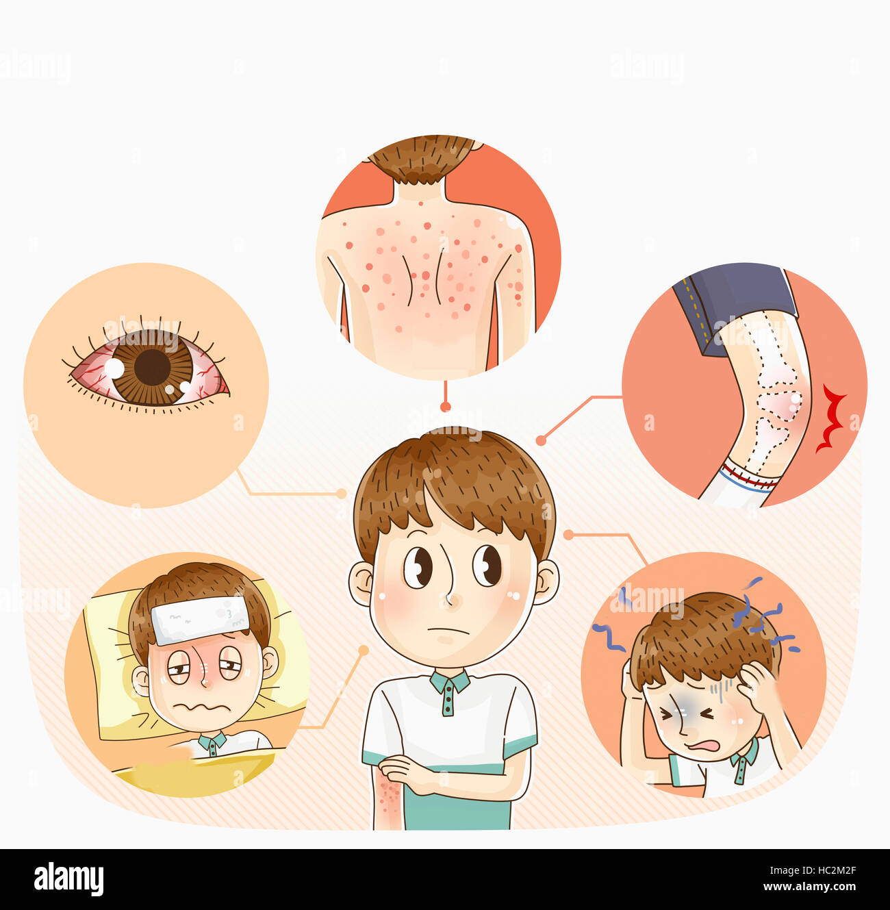 Caution of infection with symptoms of disease Stock Photo - Alamy